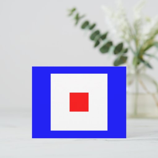 Nautical Alphabet Flag Signal Letter W Postcard | Zazzle