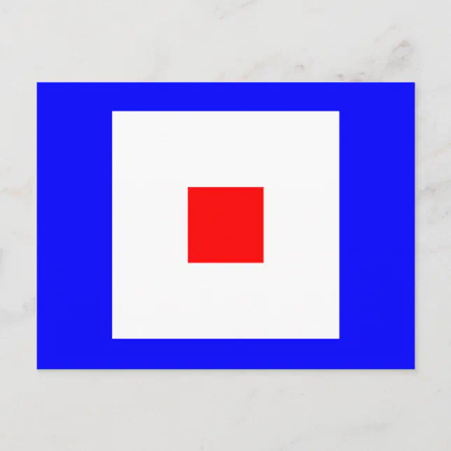 Nautical Alphabet Flag Signal Letter W Postcard | Zazzle