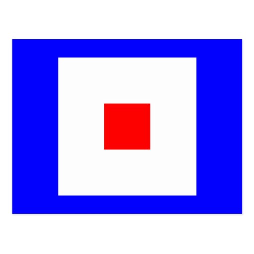 Nautical Alphabet Flag Signal Letter W Postcard | Zazzle