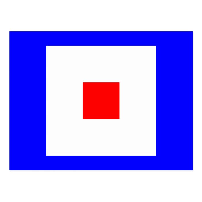 Nautical Alphabet Flag Signal Letter W Postcard | Zazzle.com