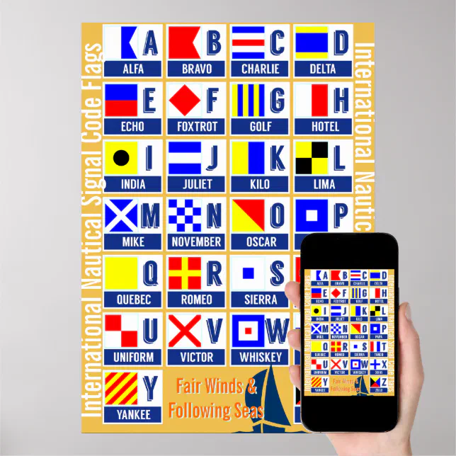 Nautical Alphabet Poster | Zazzle