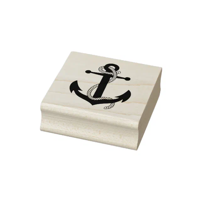 Nautical anchor and rope, Seaman anchor Rubber Stamp | Zazzle