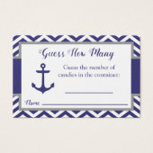 Nautical Anchor Baby Shower Guess How Many Card | Zazzle