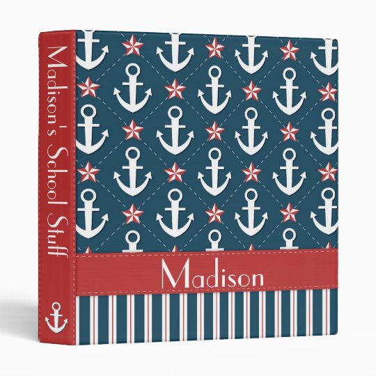 Nautical Anchor Binder | Zazzle.com