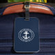 Nautical Anchor Boat Name Navy Blue Custom Boating Luggage Tag | Zazzle