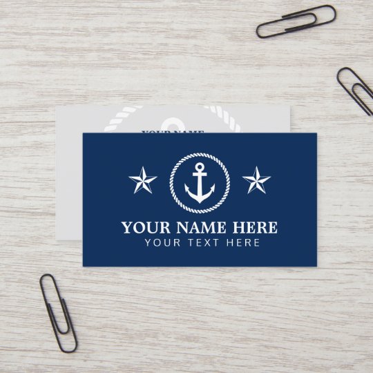 Nautical anchor boating business card template | Zazzle.com