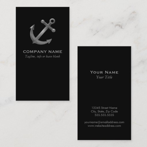 Nautical Anchor Business Card | Zazzle