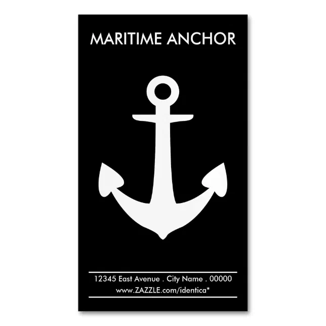 Nautical Anchor Business Card Magnet | Zazzle