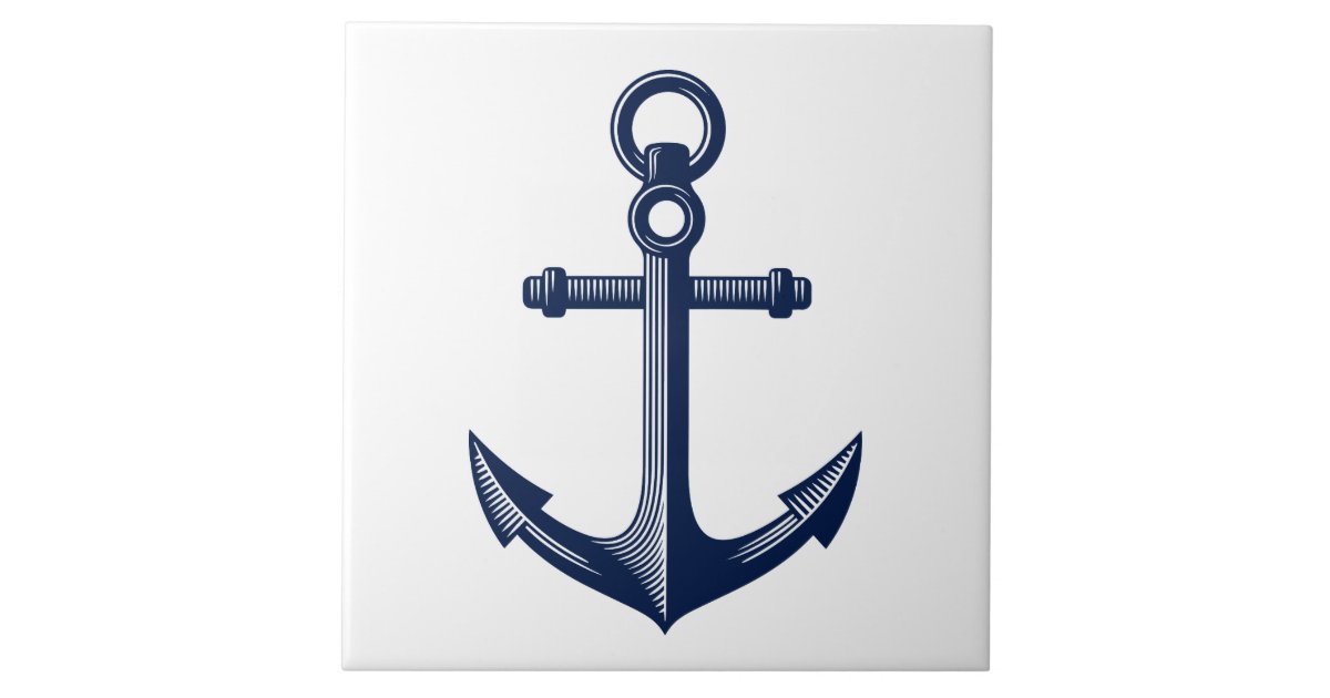 Nautical Anchor Ceramic Tile | Zazzle