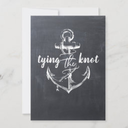 Nautical Anchor Chalkboard Rustic Wedding Invitation | Zazzle