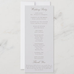 Nautical Anchor Classic Formal Wedding Program | Zazzle