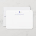 Nautical Anchor Custom Navy Note Cards | Zazzle