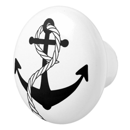 Nautical anchor door knob drawer pull | Zazzle