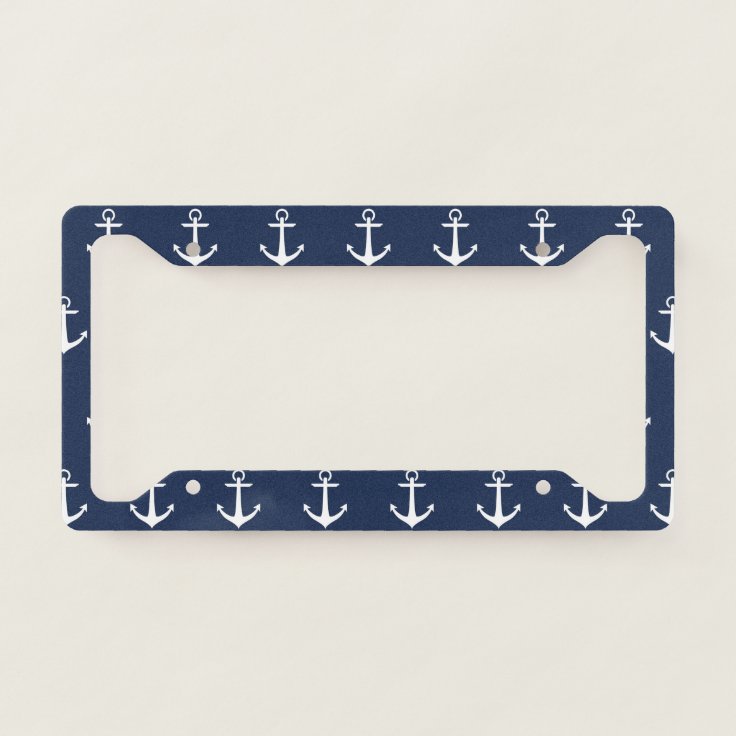 Nautical Anchor Licence Plate Frame | Zazzle