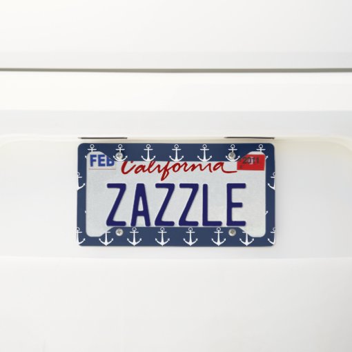 Nautical Anchor Licence Plate Frame | Zazzle