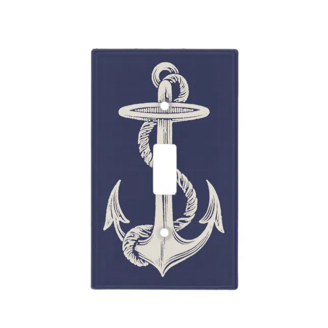 Nautical Anchor Light Switch Plate | Zazzle