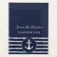 Nautical Anchor Navy Blue White Custom 2024 Planner | Zazzle
