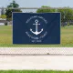 Nautical anchor navy Welcome Aboard Custom text Banner | Zazzle