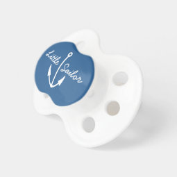 Nautical anchor pacifier | navy blue baby soother | Zazzle