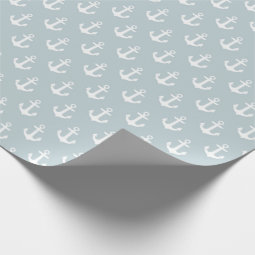 Nautical Anchor Pattern Wrapping Paper | Zazzle