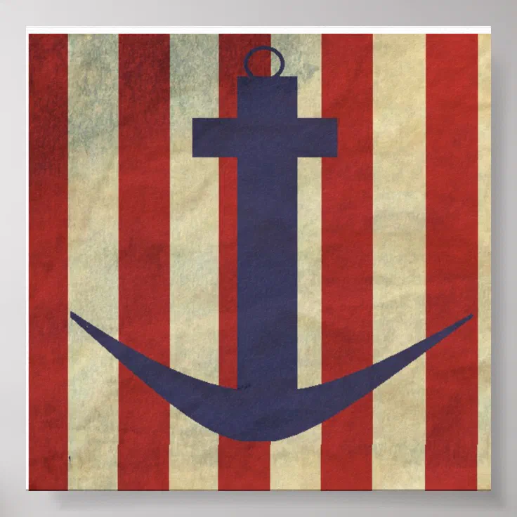 Nautical Anchor Poster | Zazzle