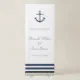 Nautical Anchor Stripes Wedding Welcome Retractable Banner | Zazzle