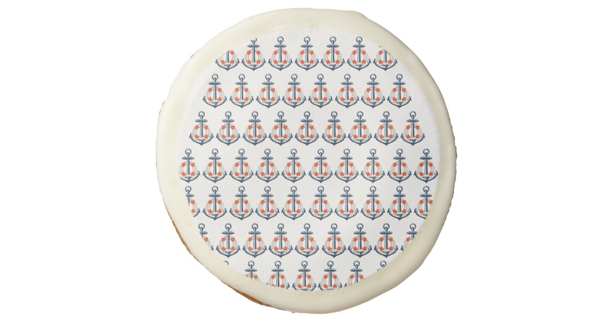 Nautical Anchor Sugar Cookies | Zazzle