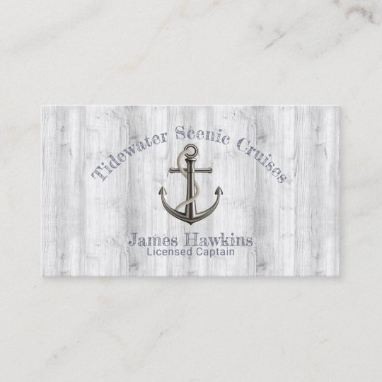 Nautical Anchor w/Rope Business Card | Zazzle.com