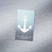 Nautical Anchor Water Drops Magnetic Business Card Magnet | Zazzle