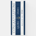 Nautical Anchor Wedding Reception Congratulations Banner | Zazzle