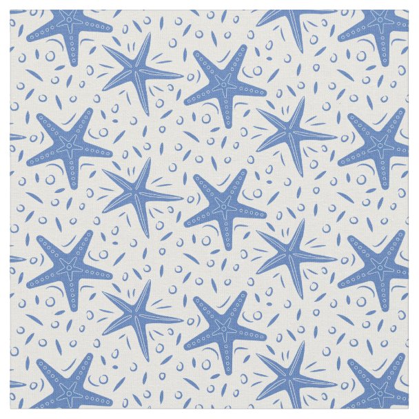 Summer Beach Pattern Fabric | Zazzle