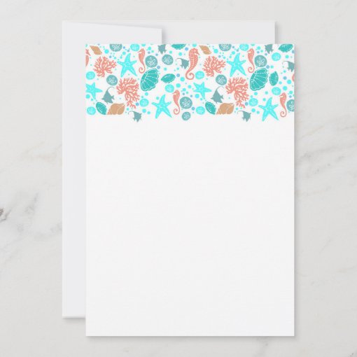 Nautical Beach Heart - Ocean Treasures Wedding Invitation | Zazzle