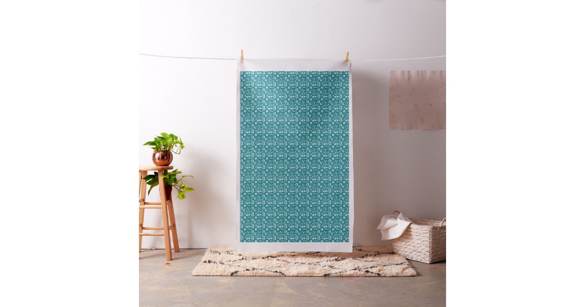 Nautical Beach Ocean Sea Pattern Fabric | Zazzle