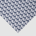 Nautical Beach Sea Shells Navy Blue White Coastal Tissue Paper | Zazzle