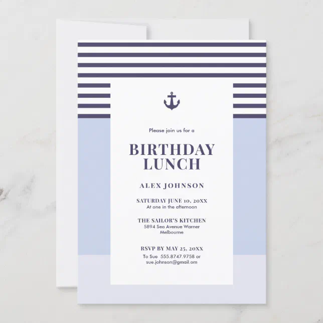 Nautical Birthday Sea Party Invitation | Zazzle