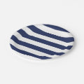 Nautical Blue And White Striped Paper Plate | Zazzle