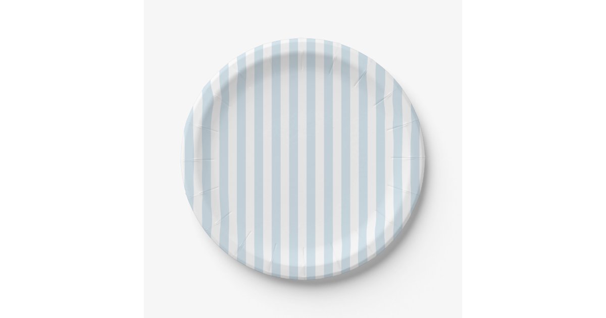 Nautical Blue Stripe Paper Plates | Zazzle