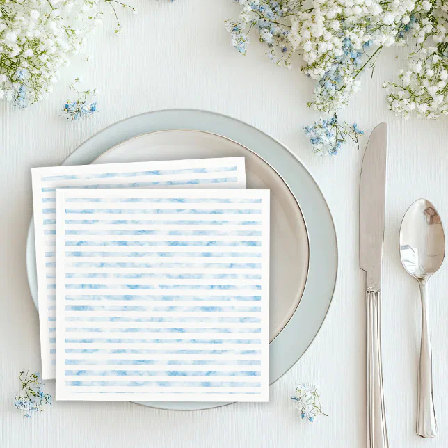 Nautical Blue Wave Napkins | Zazzle