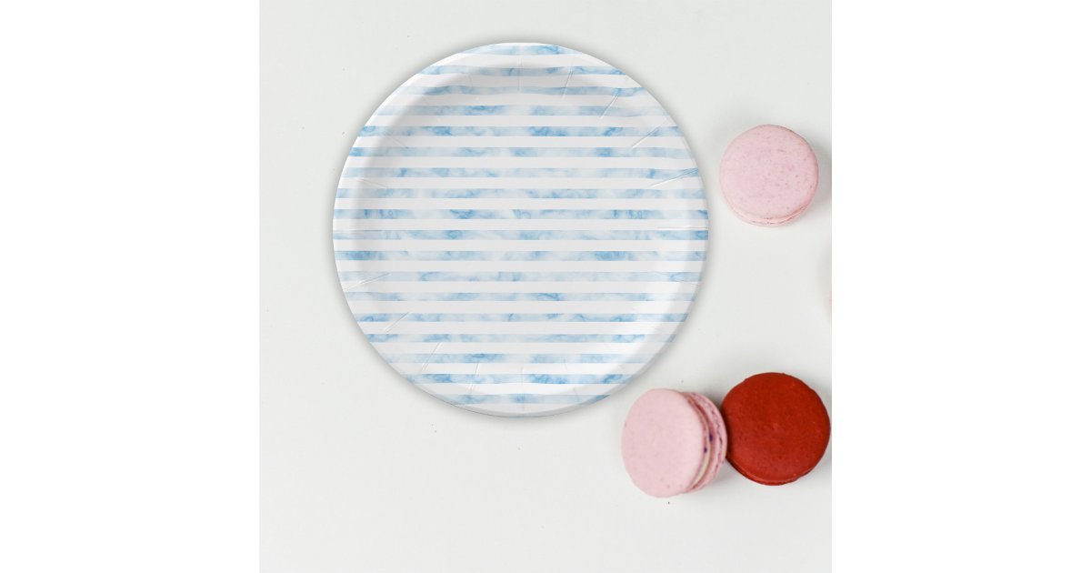 Nautical Blue Wave Paper Plates | Zazzle