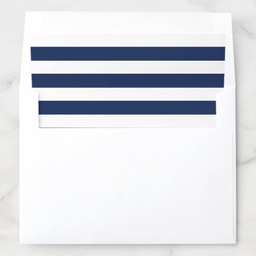 Nautical Blue & White Striped Envelope Liner | Zazzle