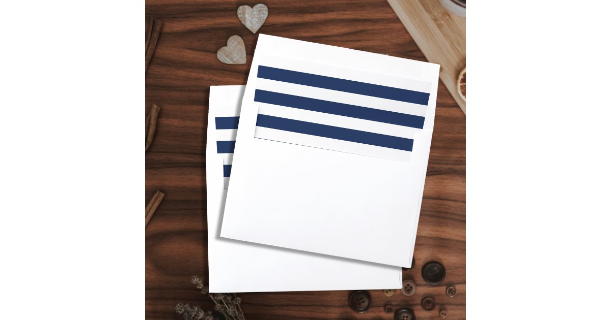 Nautical Blue & White Striped Envelope Liner | Zazzle