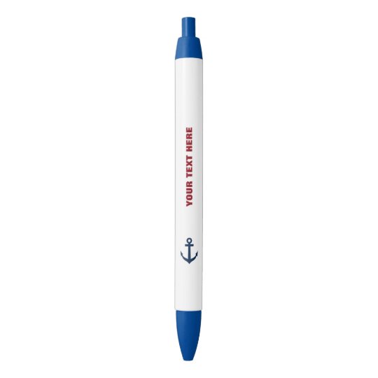 Nautical boat anchor pen with custom text | Zazzle.com