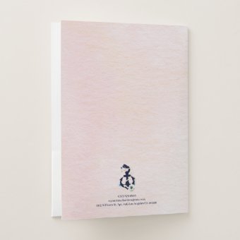 Nautical boat anchor with marine flowers pocket folder | Zazzle