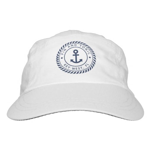 Nautical Boat Name Anchor Logo Hat | Zazzle
