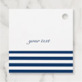 Nautical Boat Name,Anchor Navy Blue Striped Favor Tags | Zazzle