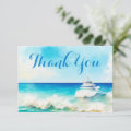Nautical Boat Ocean Cruise Crew Appreciation Thank You Card | Zazzle
