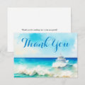 Nautical Boat Ocean Cruise Crew Appreciation Thank You Card | Zazzle