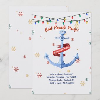 Nautical Boat Parade Party Invitation | Zazzle