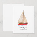 Nautical Boat Wedding Thank You Card | Zazzle