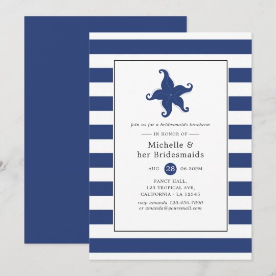Nautical Bridesmaids Luncheon Invitation | Zazzle.com